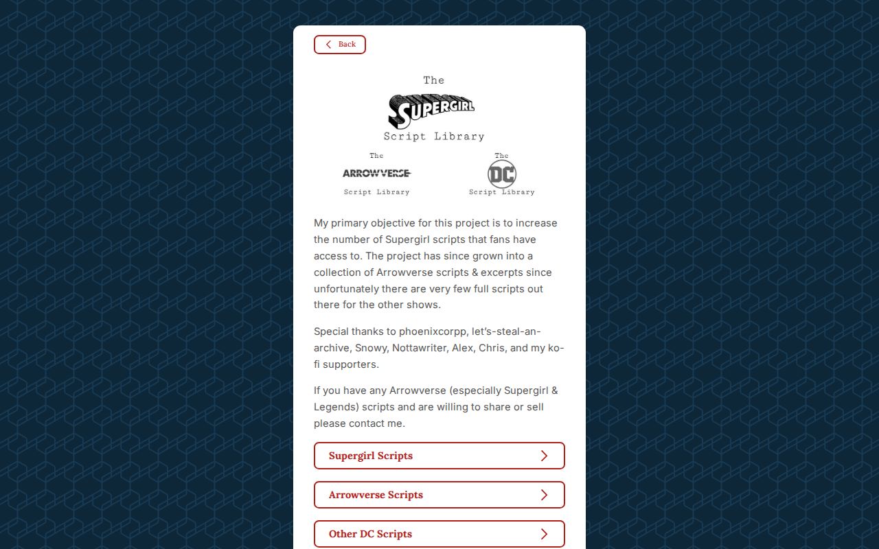 The Supergirl Script Library